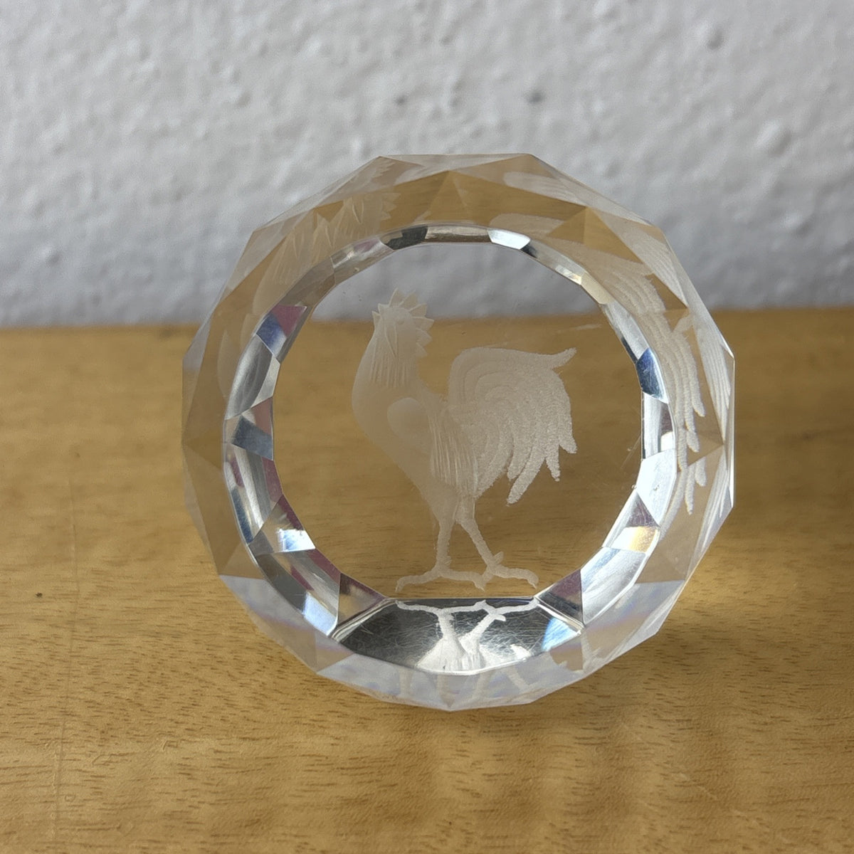 Crystal Etched Paperweight Chicken / Rooster Circle – Kitchens For Good