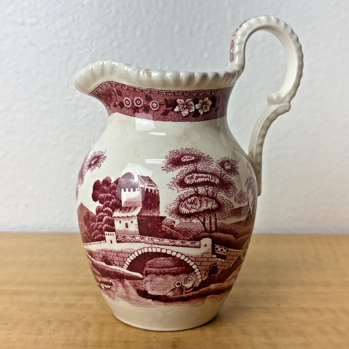 VTG Pink Copeland Spode’s Tower Pitcher Jug England Old Backstamp ...