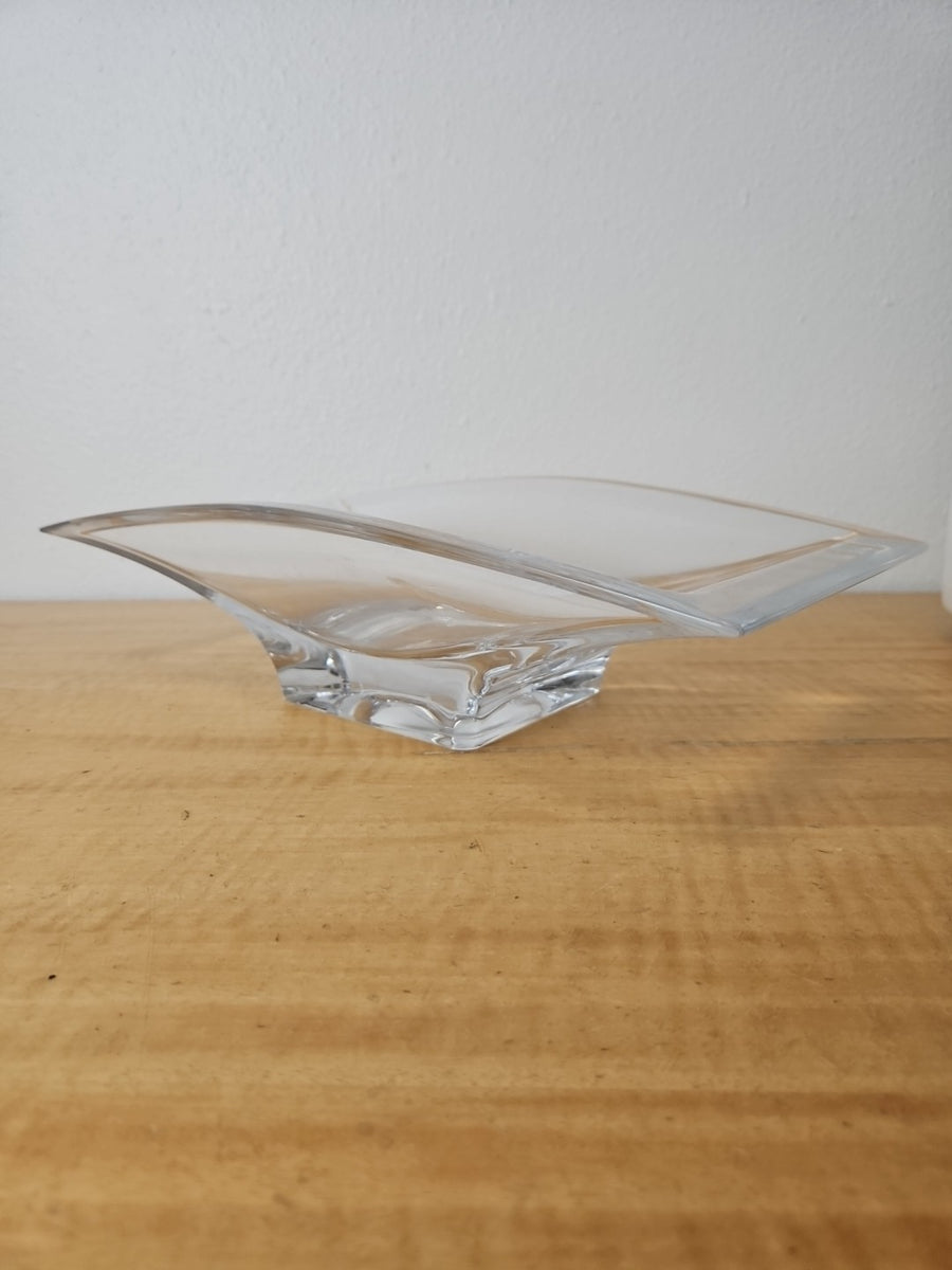 Nambe Crystal Planar Bowl 13 1/2" Large Modernist Arched Centerpiece E ...