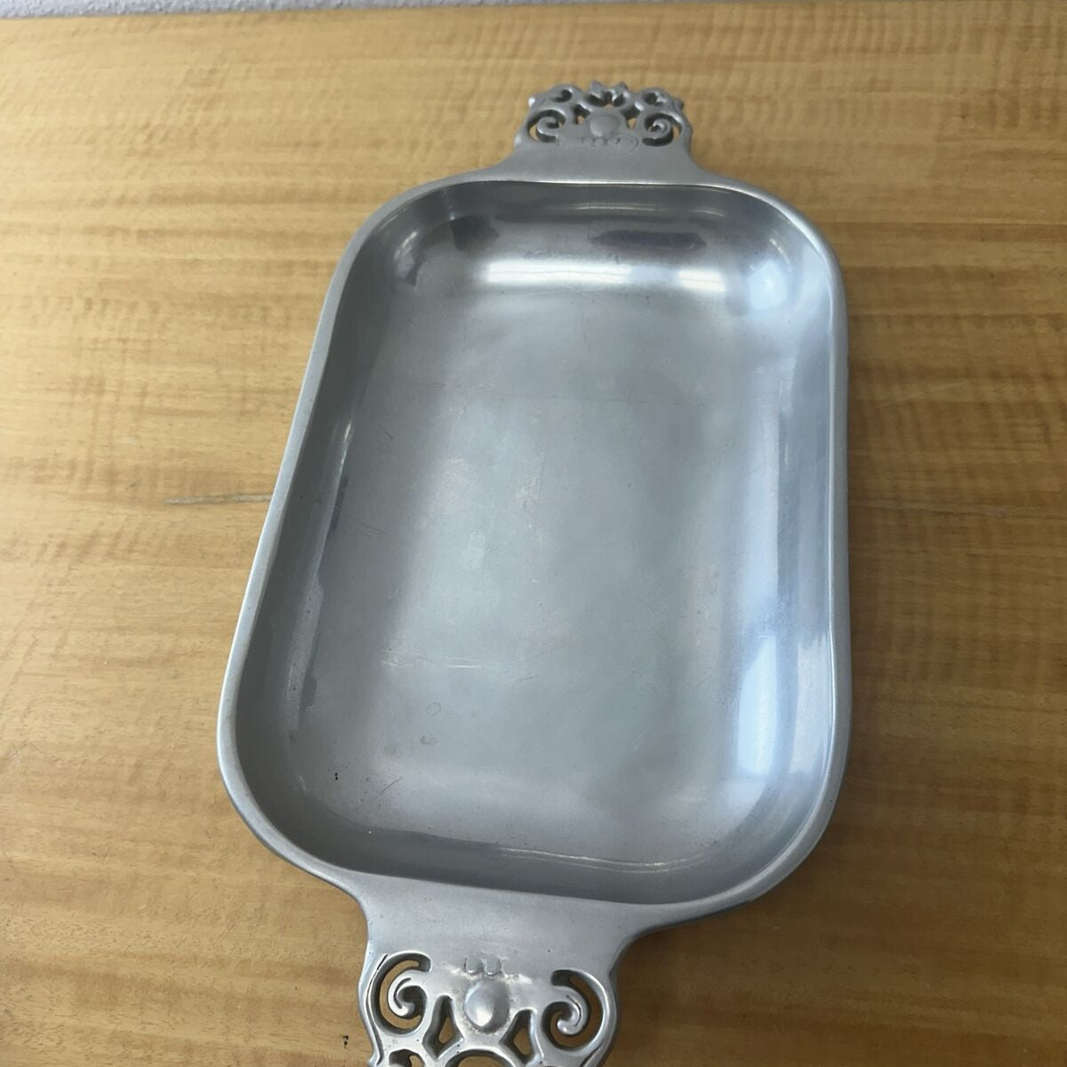 Nambe 210 Vintage Rectangular Platter Serving Tray, Ornate Pierced Han ...