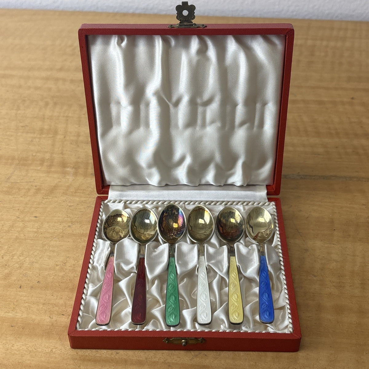Volmer Bahner Sterling Silver Enamel Demitasse Spoons Denmark ...