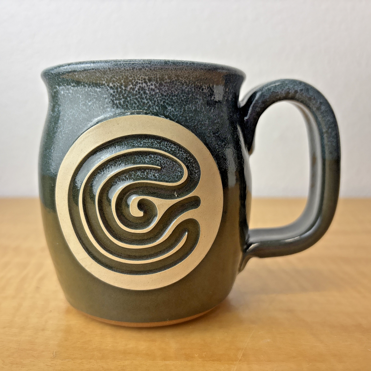 Sunset Hill Stoneware Meditation Finger Trace Labyrinth Mug RARE Uncom ...