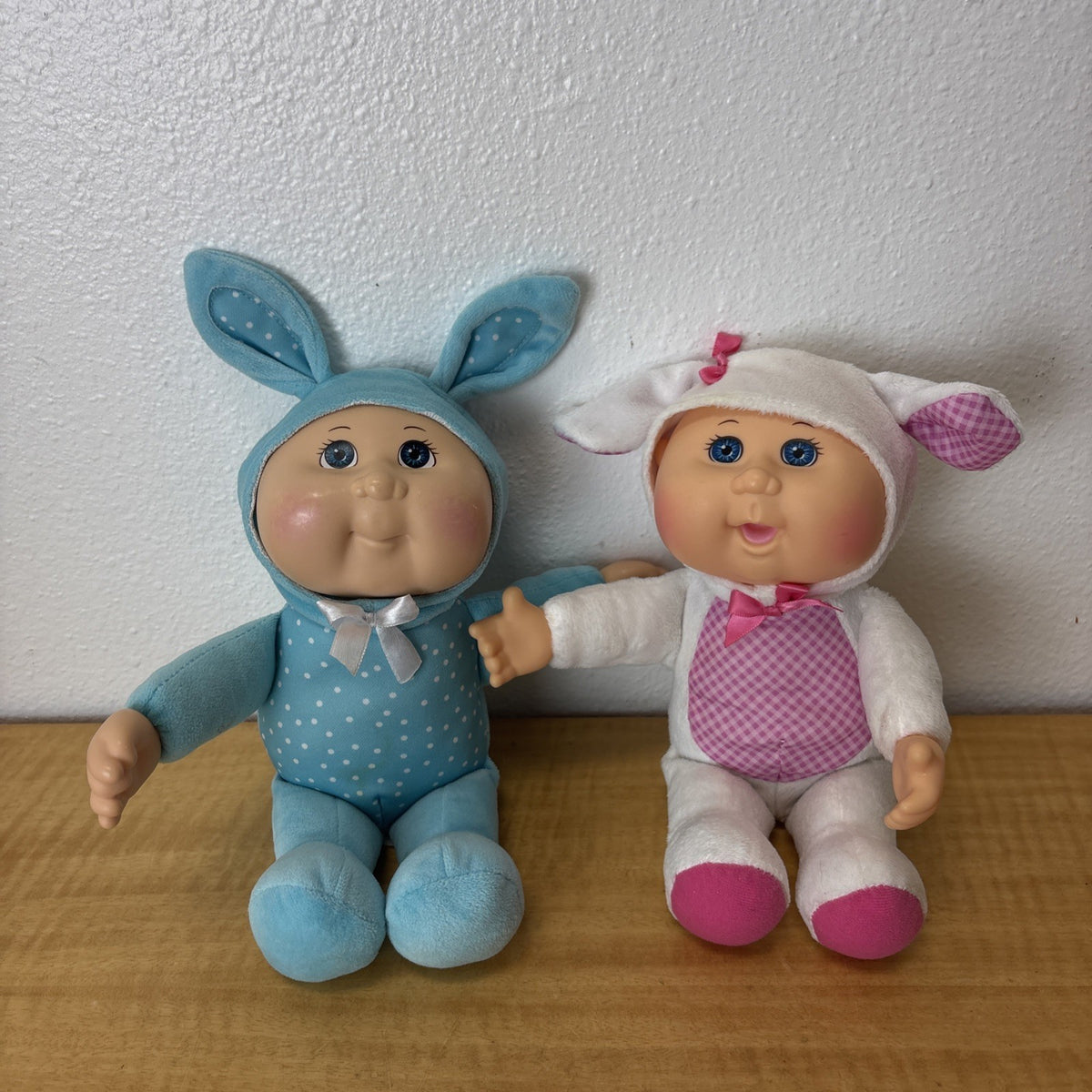 Cabbage Patch Kids Cuties Farm Friends Set of 2 Blue and Pink Thumb Su ...