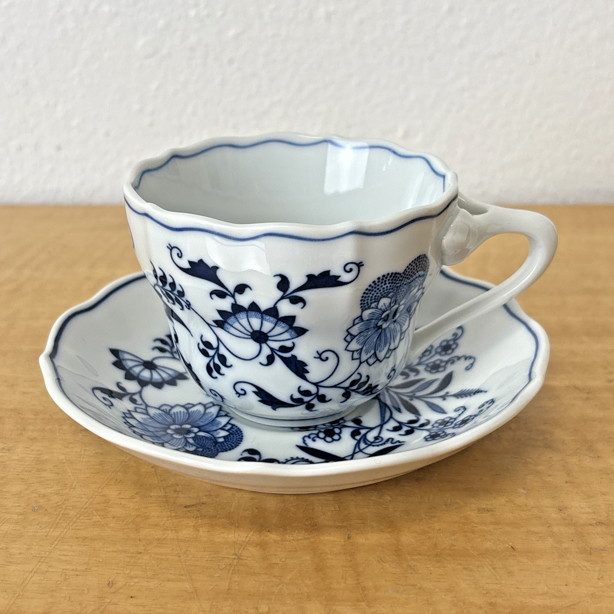 Vintage Blue Danube Blue Onion Cup & Saucer Set Rectangle Mark Japan S ...