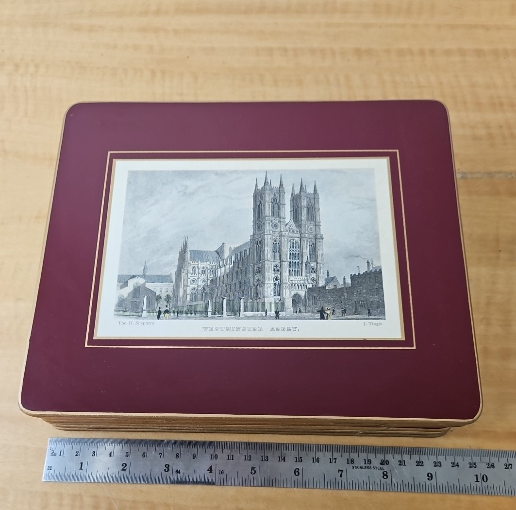 Vintage LADY CLARE art coasters of Landmarks MADE IN ENGLAND SET of 8 ...