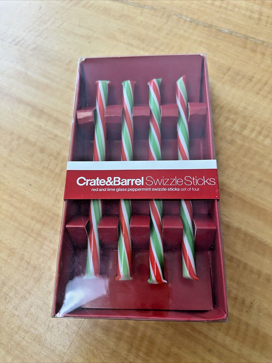 1 Box Crate & Barrel Swizzle Sticks, Holiday, Candy Stripe – Kitchens ...