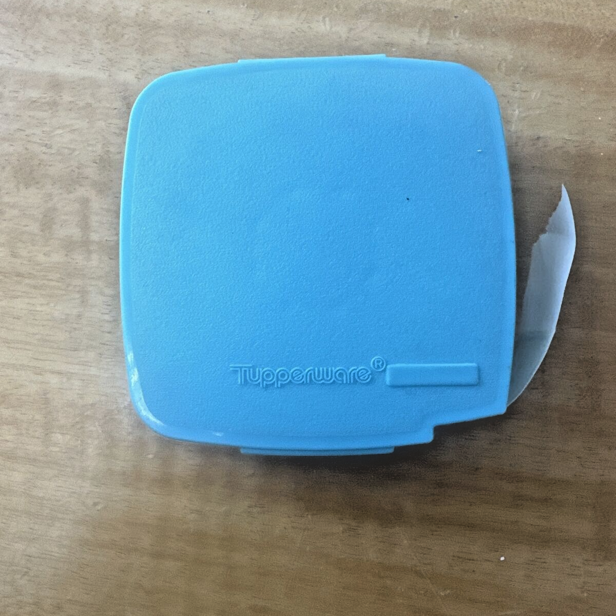 Vintage Blue Tupperware Label Dispenser Holder and Freezer Labels Mode ...